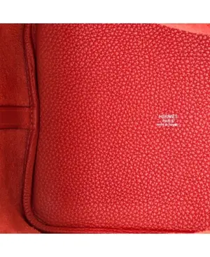 Hermès Mm Picotin Lock Bag Clemence - Red