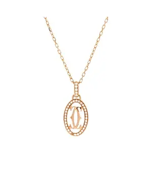 CARTIER Double C De Pendant Necklace - Pink