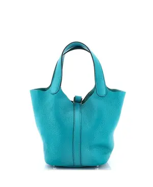 Hermès Picotin Lock Pm Bag Clemence - Blue