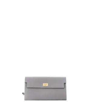HERMES Long Kelly Pocket Wallet Madame - Gray