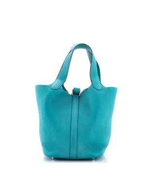 Hermès Pm Picotin Lock Bag Clemence - Blue