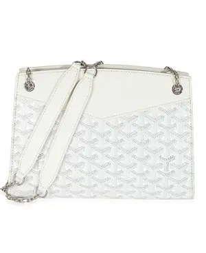 GOYARD Rouette Structure Pm Canvas Handbag - White