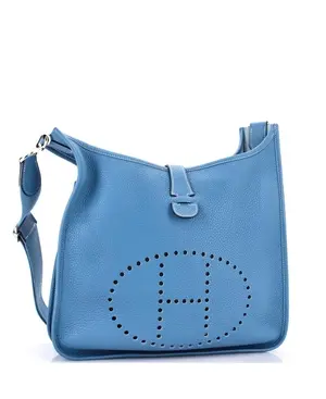 Hermès Gm Evelyne Bag Gen Iii Clemence - Blue