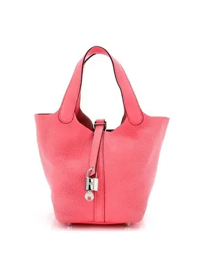 Hermès Pm Picotin Lock Bag Clemence - Pink