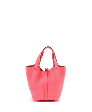 Hermès Pm Picotin Lock Bag Clemence - Pink