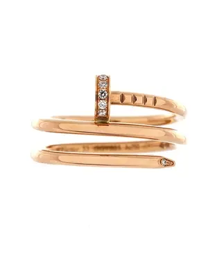 CARTIER Juste Un Clou Double Ring - K Rose Gold
