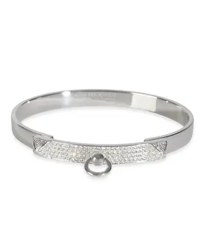 HERMES Collier De Chien 18k Bracelet - White Gold