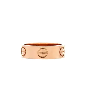 CARTIER Love Band Ring In 18k Rose Gold - Pink