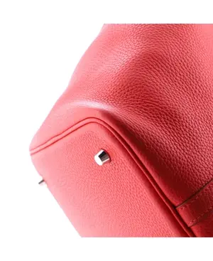 Hermès Mm Picotin Lock Bag Clemence - Red