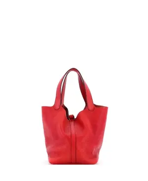 Hermès Mm Picotin Lock Bag Clemence - Red