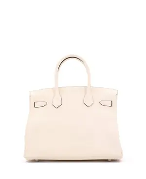 HERMES Birkin 30 Handbag Clemence With Palladium Hardware