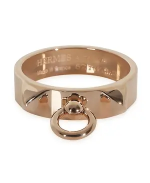 HERMES Small Model Collier De Chien 18k Ring - Rose Gold
