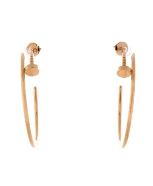 CARTIER Xl Juste Un Clou Hoop Earrings 18k Rose Gold - Pink