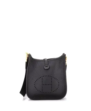 Hermès Tpm Evelyne Bag Gen Iii Clemence - Black