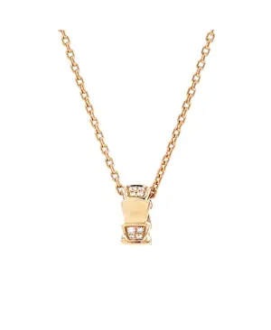 BVLGARI Serpenti Viper Pendant Necklace With Diamonds 19-19.75 - K Rose Gold
