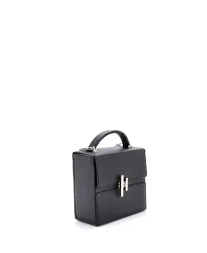 Hermès Cinhetic Top Handle Bag Verso Chevre Mysore - Black