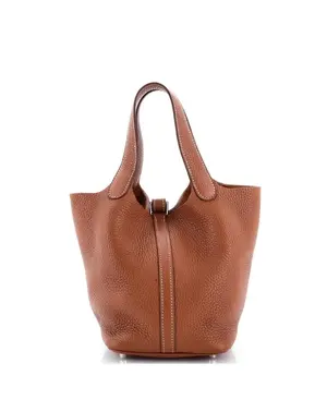 Hermès Pm Picotin Lock Bag Clemence - Brown