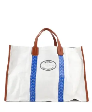 GOYARD Mediterranee Saint-tropez Reversible Tote - Blue/ Blue/ Natural
