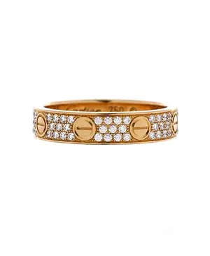 CARTIER Love Wedding Band Pave Diamonds Ring - Gold
