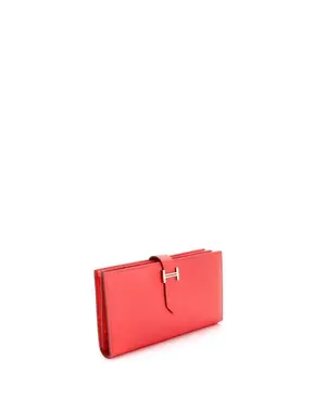 Hermès Long Bearn Wallet Epsom - Red
