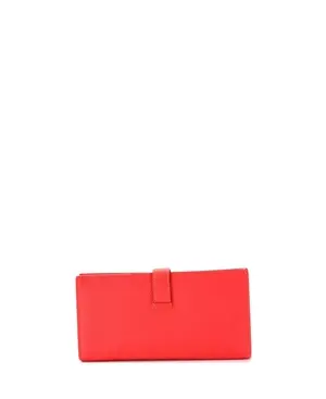 Hermès Long Bearn Wallet Epsom - Red