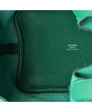 Hermès Pm Picotin Lock Bag Clemence - Green