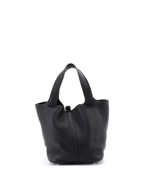 Hermès Mm Picotin Lock Bag Clemence - Black