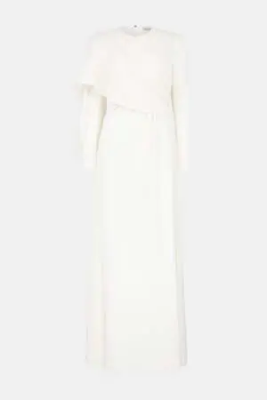 EMILIA WICKSTEAD Aleska Wool Crepe Dress - Ivory