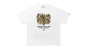 A BATHING APE X Fanatics X Wwe Wrestlers Baby Milo Relaxed Fit Tee Shirt - White