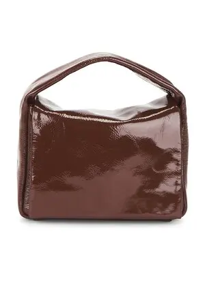 ST. AGNI Petit Soft Top Handle Bag - Patent Liqueur