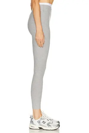 Beyond Yoga Spacedye Layered High Waisted Midi Legging In Light Grey