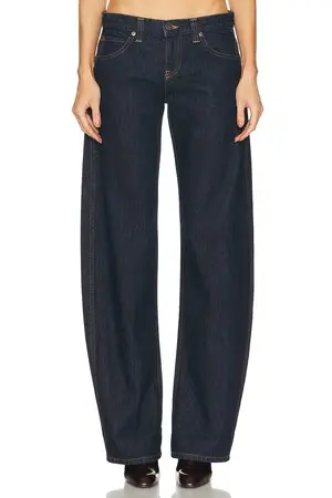 KHAITE Contrast Stitching Jeans