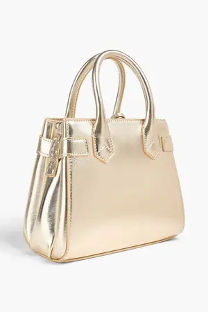 SERAPIAN Meline Mini Metallic Leather Tote