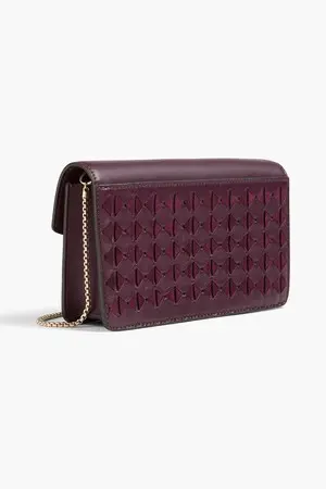 SERAPIAN Mosaico Woven Clutch - Grape
