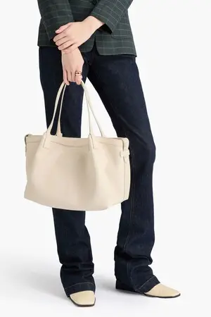 SERAPIAN Pebbled Leather Tote - Cream