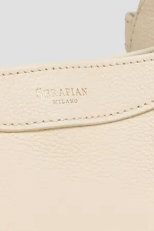 SERAPIAN Pebbled Leather Tote - Cream