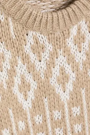 Brunello Cucinelli Sequin-embellished Fair Isle Cashmere Sweater - Neutral