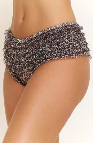 Honeydew Intimates Rumba Ruffle Hipster Panties - Caramel Leopard