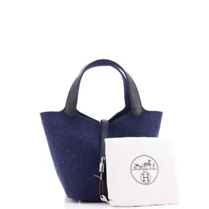 HERMES Picotin Lock Bag Felt With Leather Mm