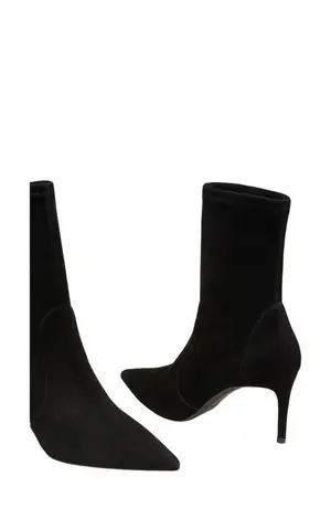 STUART WEITZMAN Pointed Toe Stiletto Bootie - Black