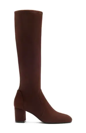 STUART WEITZMAN Lucie Knee High Block Heel Boots - Walnut