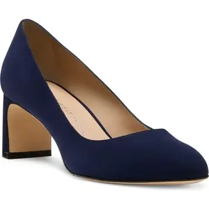 STUART WEITZMAN Babette Block Heel Pump - Nice Blue