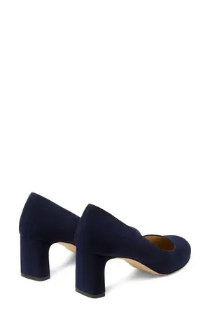 STUART WEITZMAN Babette Block Heel Pump - Nice Blue