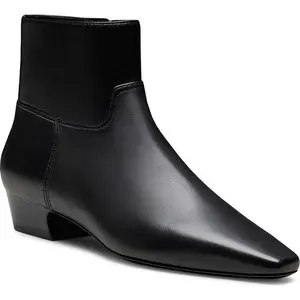 STUART WEITZMAN Stassi Zip Leather Booties - Black