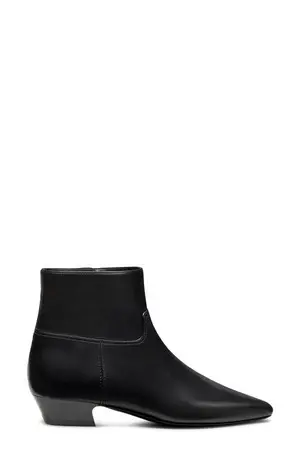 STUART WEITZMAN Stassi Zip Leather Booties - Black