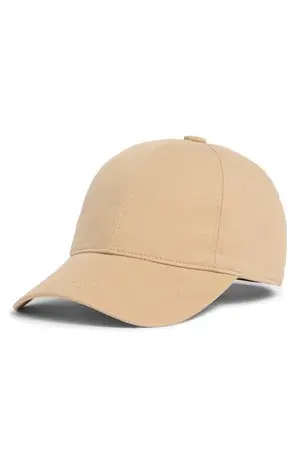 Vince Cotton Gabardine Baseball Cap - Camel