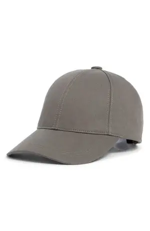 Vince Cotton Gabardine Baseball Cap - Charcoal