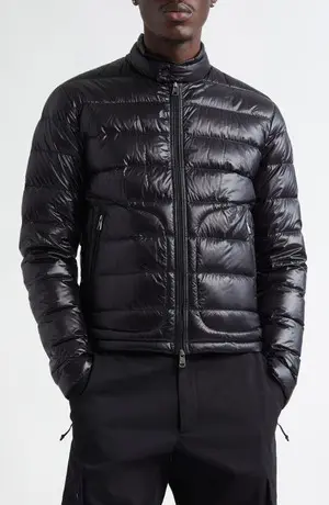 Moncler Acorus Short Down Jacket - Black/black