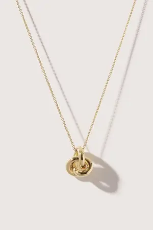 OTIUMBERG 14kt Gold Vermeil Knot Pendant Necklace - Yellow Toned Gold