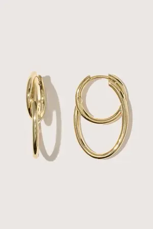 OTIUMBERG 14kt Gold Vermeil Loom Earrings - Yellow Toned Gold